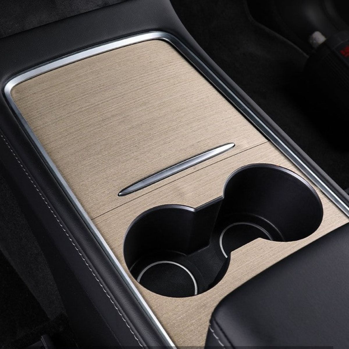 Wood Center Console Wrap for Model 3 2021-2023.10 / Model Y 2020-2024 ...